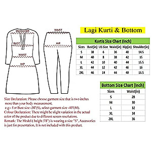 Lagi Women A-Line Solid Front Slit Poly Silk kurta Kurti. (Black, S)