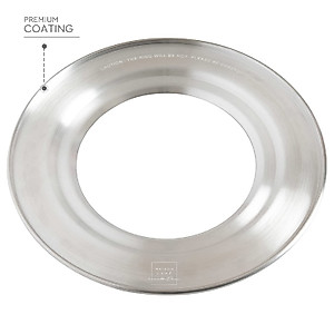 Maison Lune New Coated Steaming Ring - Cooking Adapter for 8-13 Inch Bamboo Steamer, Round Brush Included