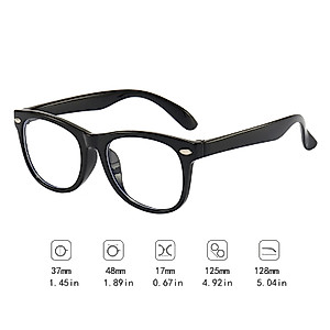 FANNYGO 3 Pack kids Blue Light Blocking Glasses For Girls And Boys Computer Blue Light Blocking Glasses For Age 3-9 (Black + Dark blue + Light blue)