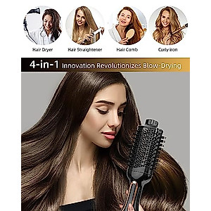 7MAGIC Blow Dryer Brush, 1200W Hair Dryer Brush Blow Dryer for Women, One Step Volumizer and Styler in One, Hot Air Brush with Ceramic Coating for Straight and Curling Hair Salon, Anti Frizz