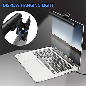 ROGBLIN Laptop Monitor Light Bar, USB E-Reading LED Task Lamp, 3 Adjustable Color Temperature, 10 Dimming Brightness Levels, No Screen Glare, Space Saving, Eye Health Care