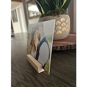 Table Numbers for Events/Weddings - 1-20 Numbered Acrylic Table Number Holders - Rustic Table Number Stands w/Wooden Base - Wedding Table Numbers - Acrylic Table Signs for Receptions, Parties & More
