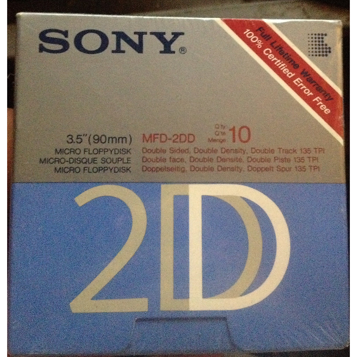 Sony MFD-2DD XT Series Enhanced Performance 3.5-Inch Micro Floppy Double Density Disks 10 Pack