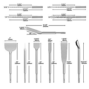 GSTK SDS Plus Chisel Bits Set (2 Pieces)