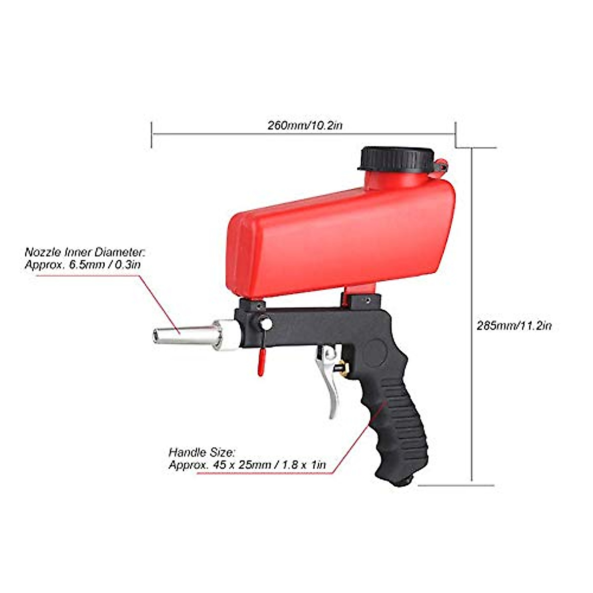 Air Sand Blaster, Pneumatic Sandblasting Gun Sand Blaster Machine Blasting Tool 90PSI for Sandblasting Polishing Metal Rust Removal