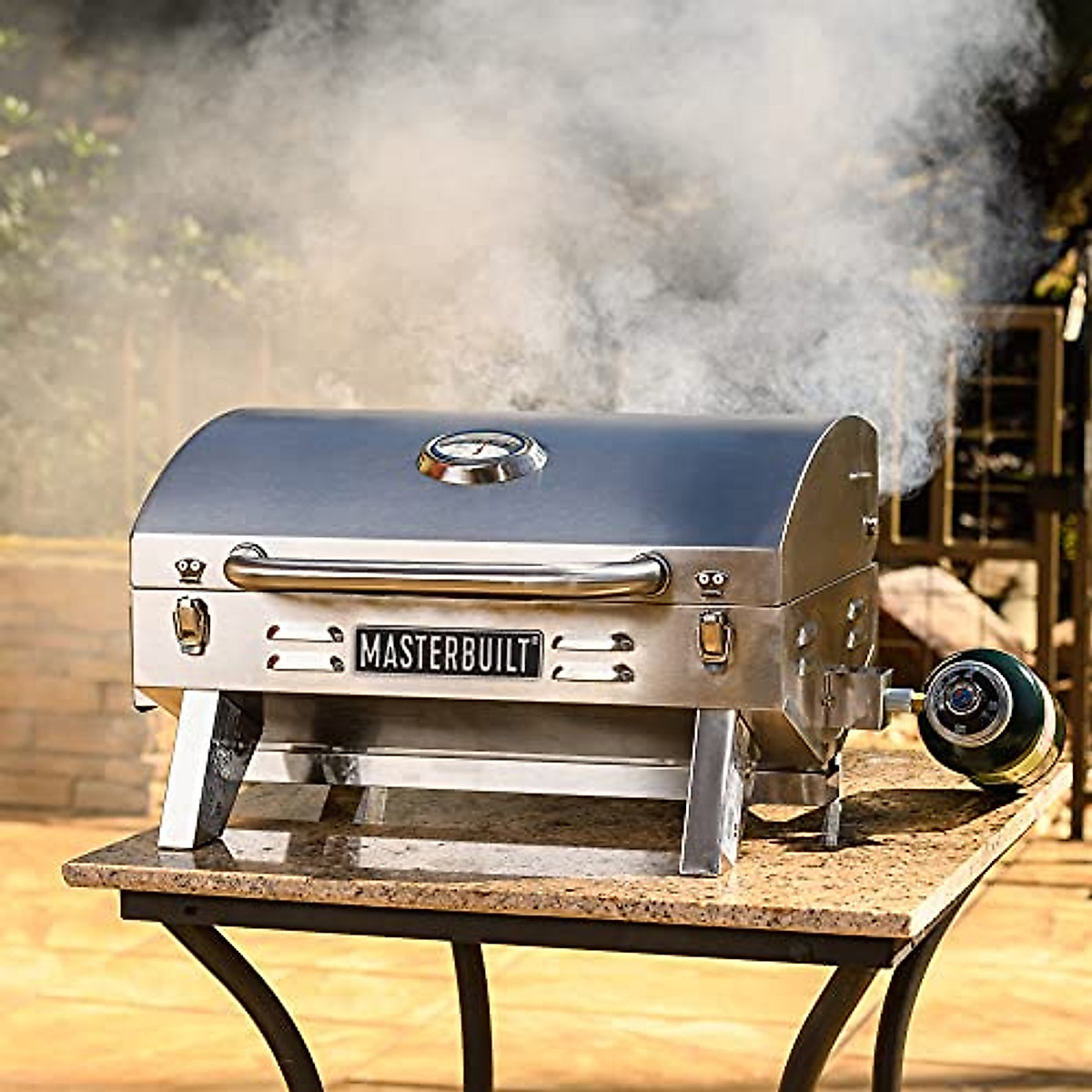 Masterbuilt MB20030819 Portable Propane Grill, Stainless Steel