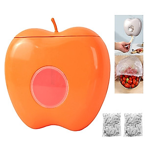 2023 Fresh Keeping Bag Storage Box With 200PCS Fresh Keeping Bags, Reusable Bowl Covers, Wall Mounted Plastic Wrap Storage Box Dispenser, Stretch Food Cling Wrap Storage Cover Holder