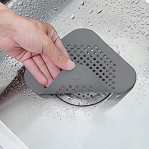 Square Silicone Sink Strainer with Suction Cups – Anti-Clogging Drain Cover for Kitchen Sink, Bathroom, and Bathtub
