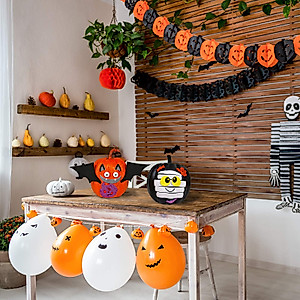 Supla 30 Kits Halloween Funny Face Pumpkin Decorating Craft Kits Decorates 30 Pumpkins Foam Jack-O'-Lantern Self-Adhesive Glitter Halloween Stickers for Kids Pumpkins Art Project Classroom Activity