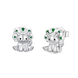 Dinosaur Earrings for Women 925 Sterling Silver Dinosaur Stud Earrings Hypoallergenic Animal Jewelry Gift for Mom Daughter Girlfriend Wife