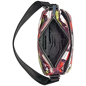 Calvin Klein Sussex Nylon Top Zip Crossbody, Crimson Multi