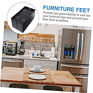 Homoyoyo 4pcs Heightening Pads Chair Foot Pads Vintage Bed Frame Metal Bed Frame Couch Feet White Bed Desk Risers for Desk Legs Bed Risers 4 Inch Couch Lifters for a Sofa Bed Frame Risers