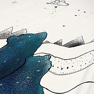 JumpOff Jo - Large Waterproof Foam Padded Play Mat for Infants, Babies, Toddlers, Play Pens & Tummy Time, Foldable Activity Mat, 70 in. x 59 in. - Galaxy Bears