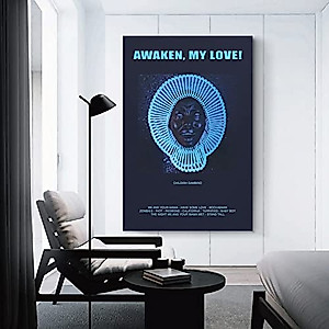 YILin Childish Gambino Poster Awaken My Love Album Music Poster Canvas Art And Wall Art Modern Family Bedroom Office Dorm Decor Gift 12x18inch(30x45cm)