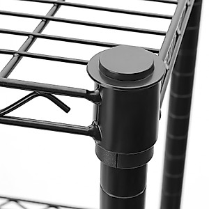 MEIWAIZX Storage Shelves UltraDurable Steel Wire Shelving Unit with Wheels 36" Dx14 Wx57 H Heavy Duty Metal Shelves Garage Organizer Wire Rack Shelving for Kitchens Warehouses Supermarkets