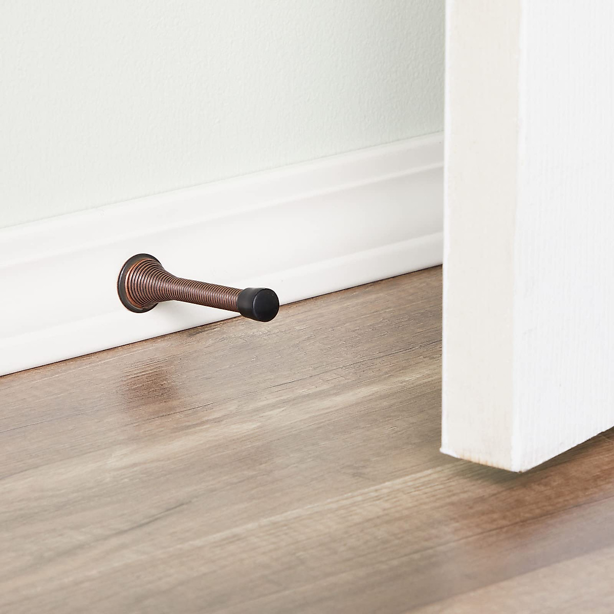 Built Industrial 15 Pack Bronze Spring Door Stops with Rubber Bumper (3.3 Inches)