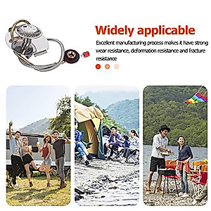 YARNOW 4pcs Case Barbecue Hiking Backing Camp Propane Stainless Bbq Stoves Small Picnic Adjustable Regulator Burner Butane and Portable Back Carry Steel Cooker Patio Hose for Camping