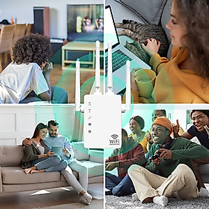 2024 WiFi Extender, 5G Dual Band 1200Mbps Fastest WiFi Signal Boosters for Home, Long Range Extenders Covers Up to 8500 Sq.Ft and 40 Devices Wireless Internet Repeater and Signal Amplifier Easy Setup