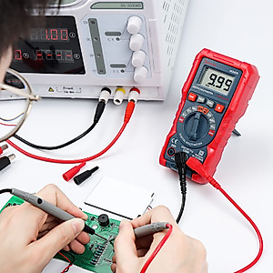 AstroAI M2K0R Digital Multimeter with DC AC Voltmeter and Auto Ranging Tester ; Measures Voltage, Current, Capacitance; Tests Live Wire, Continuity