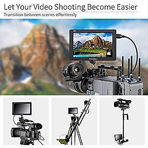 FEELWORLD FW703 7 Inch IPS 3G SDI 4K HDMI DSLR Monitor Full HD 1920x1200 On Camera Field Monitor with Histogram for Stabilizer Cameras Rig