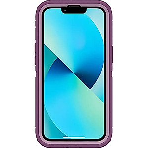 OtterBox Defender Series Rugged Case for iPhone 13 (NOT Mini/Pro/Pro Max) Case Only - Non-Retail Packaging - Happy Purple - with Microbial Defense