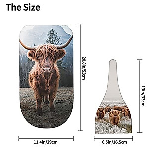 Highland Baby Stuff Highland Cow Swaddle Blanket with Hat Set Swaddles Up New Born Soft Transition Receiving Blanket Sleep Sacks for Baby Infant Boys Girls