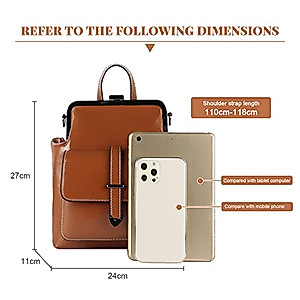 Ynport Leather Mini Backpack Purse for Women Girls Fashion Carry On Backpack Travel Casual Black Shoulder Bag for School