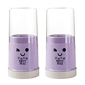 SOLUSTRE Kitchen Utensils Chopsticks Holder with Lid Cutlery Storage Holder Spoon Straw Basket Kitchen Tableware Organizer for Kitchen Countertop Purple 2pcs