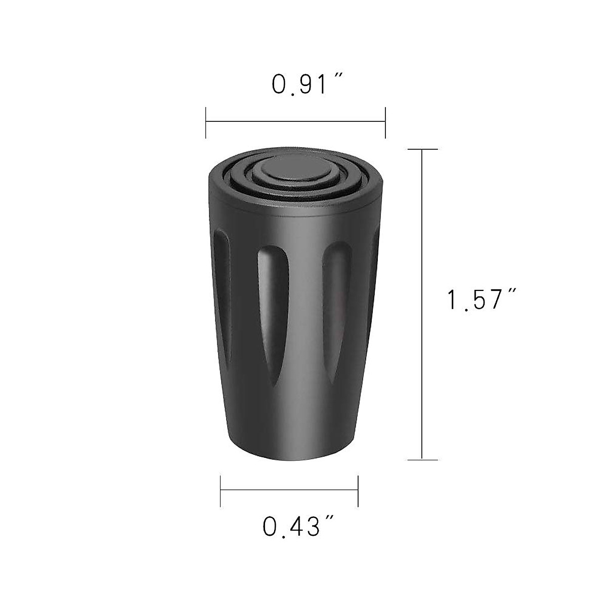 Hiking Pole Replacement Tips 16 Pack Rubber Tips for Walking Sticks Tips Trekking Pole Tips Trekking Stick End Protectors