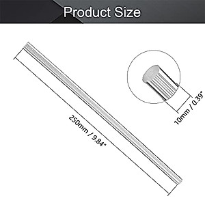 Fielect White Straight Line Acrylic Round Rod Standard Plexiglas Tolerance Lightweight for DIY 10mm Diameter 250mm Height 1Pcs
