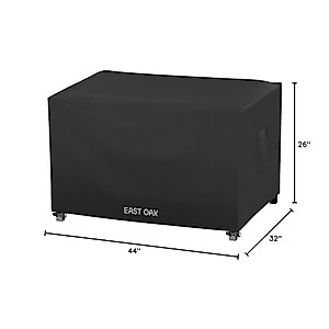 EAST OAK 44'' Propane Fire Pit Table + Cover, 60,000 BTU Gas Firepit with Aluminum Frame and Tempered Glass