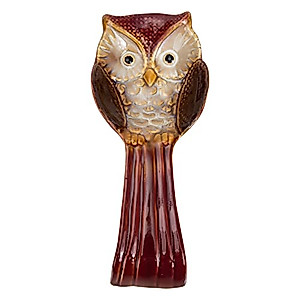 Creative Ceramic Owl Cooking Spoon Rest Spoon Fork Mat Rest Utensil Spatula Holder Table Decor for Home Restaurant