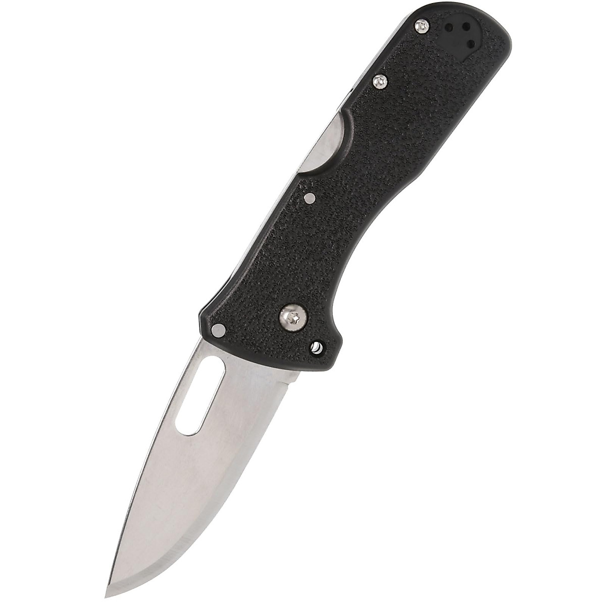 Cold Steel Click N Cut Folder Durable Hunting & Hiking Steel 5 Oz Compact 7" Long Folding Knife with Strong Lock & 2 Interchangeable Blades - Blister Package