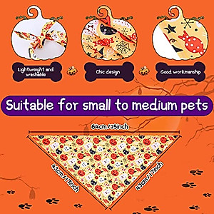 50 Pack Halloween Dog Bandanas Large Girl Boy Dog Bib Dog Scarf Pet Bandana Dog Handkerchief for Large Dogs Accessories Medium Small Puppy Dog Outfit Halloween Festival Birthday Party Supply (Medium)