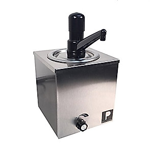 Paragon - Manufactured Fun Pro-Style Butter Warmer with Pump, Stainless Steel, 32 ounce