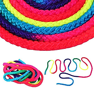 Gymnastics Rope,Rainbow Color Rhythmic Gymnastics Rope Solid Competition Arts Training Rope