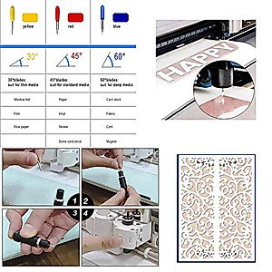 50Pcs Replacement Cutting Blades for Cricut Explore Air/Air 2/Air 3/Maker/Maker 3, Include 10Pcs Fine Point Blades, 20Pcs Standard Blades, 20Pcs Deep Point Blades Vinyl Cricut Replacement Blades