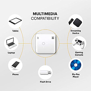 KODAK Luma 150 Pocket Projector | Portable Movie Projector w/Built-in Speaker for Home & Office Produces Images Up to 150” - Includes Soft Case