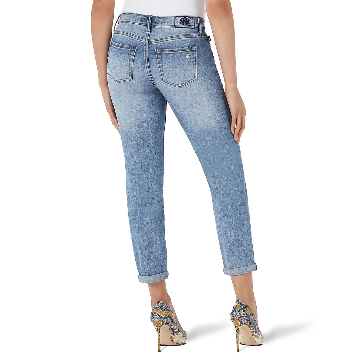 Rock & Republic Womens Indee Boyfriend Jeans, Lake Side, 12 US