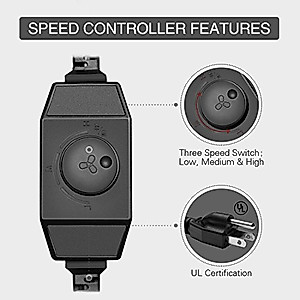 VIVOHOME 4 Inch 203 CFM Round Exhaust Inline Duct Fan with Speed Controller and Leather Sheath