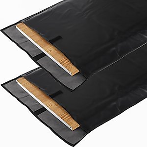 Elsjoy 2 Pack Table Leaf Storage Bag, Heavy-Duty Padded Dining Table Cover, Thick Lined Interier and Exterior Dining Table Leaf Bag, Water and Scratch Resistant, 51" L x 23" W, Black