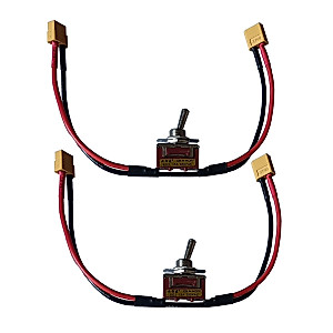 JINOARC 2Pcs XT60 Switch RC Large Current On/Off Switch with XT60 Plug for Ebike RC Airplane Drone Car ESC Lipo Battery