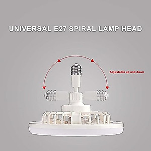 shyliey Low Profile Ceiling Fan Light with Remote Control 2-in-1 Multifunctional Round Modern Dimmable Electric E27 Ceiling Fan Kit with Lights for Home Bedrooms Kitchen Office (Yellow)