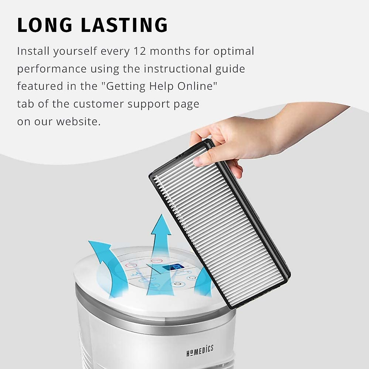 Homedics AR-OTFL Replacement Hepa Air Filter