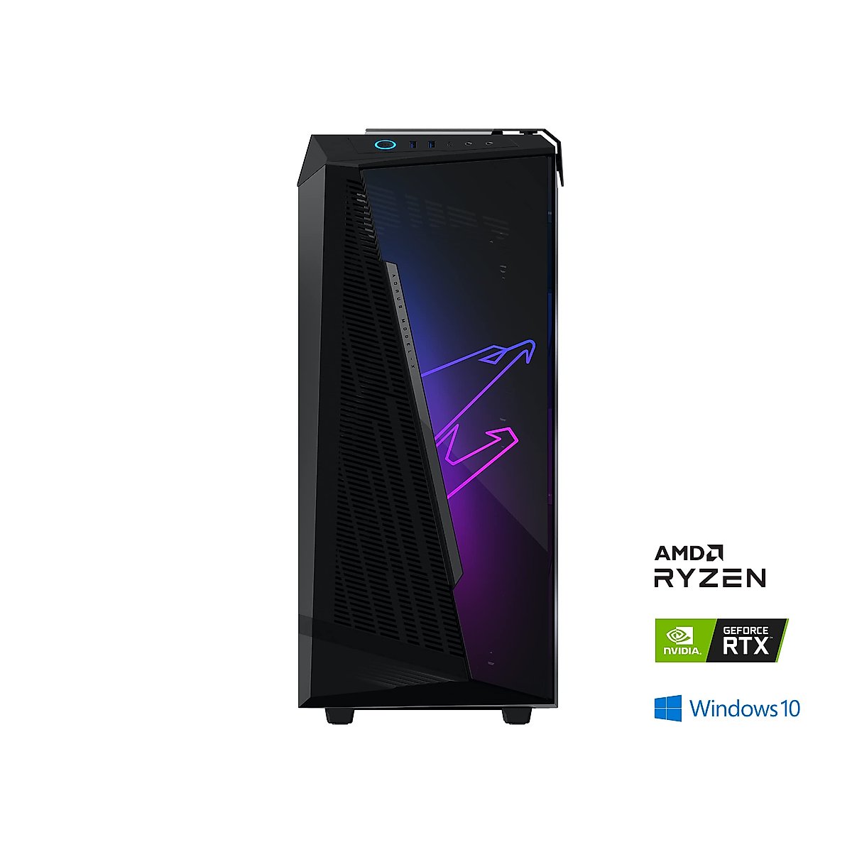 GIGABYTE AORUS Model X Gaming PC Computer Desktop (AMD R9 5900X, NVIDIA GeForce RTX 3080 GDDR6X 10GB, 32GB DDR4 RAM, 3TB M.2 SSD) - GB-AMXR9N8A-20A1