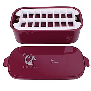 Ceres Chill The Milkstache 2.0 Reusable Breastmilk Freezer Storage Container, 1/2 Ounce Cubes fit Any Baby Bottle, Freezing Pumped Milk has Never Been Easier, Replaces Disposable Bags (Plum)