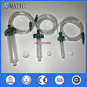 Liquid Dispensing Adhesive Glue Plastic Pneumatic Syringe + Dispenser Syringe Adapter Fitting Valve 5/10/30 Cc Ml + Syringe Needles