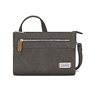 Travelon Women's Anti-Theft Heritage Small Crossbody Cross Body Bag, Pewter, One Size - 33226 540