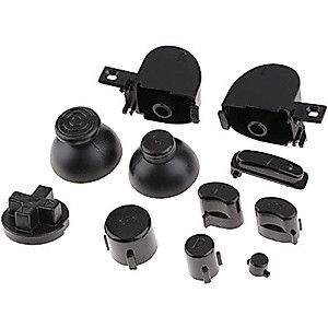 1 Set Analog Joystick Thumbstick Stick Cap Buttons Keypads Y X A B Z Buttons for Gamecube NGC Controller Black