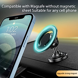 Gorphi for iPhone Magsafe Car Mount, [2023 Upgraded to 44 Strong Magnets], Magesafe 3 Car Mount, Magesafe Phone Holder for Car, Magsafe Mount for iPhone 14 13 12 Pro Max Plus Mini MagSafe Case